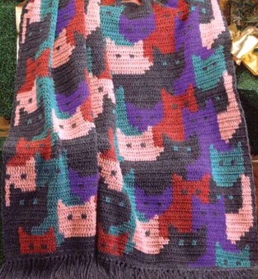 Cats Afghan Crochet Free Pattern - Crochet Lover